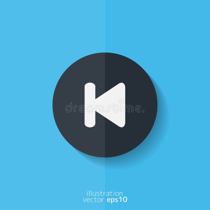 Back track web icon stock illustration. Illustration of menu - 34782781