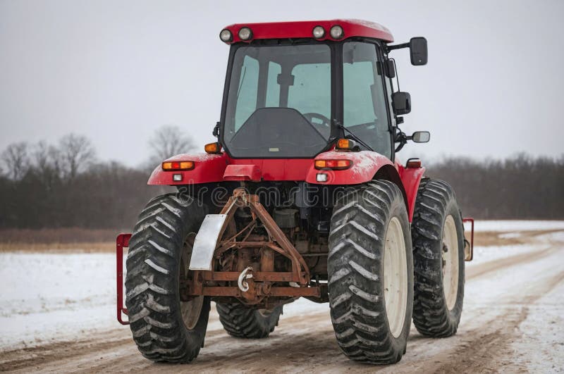 Back of the Tractor, Showcasing the Rear Tires, Hitch, and Any Rear ...
