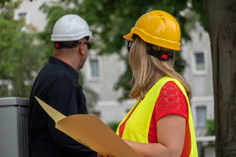 Back Turned Construction Worker Climbing a Ladder Stock Image - Image ...