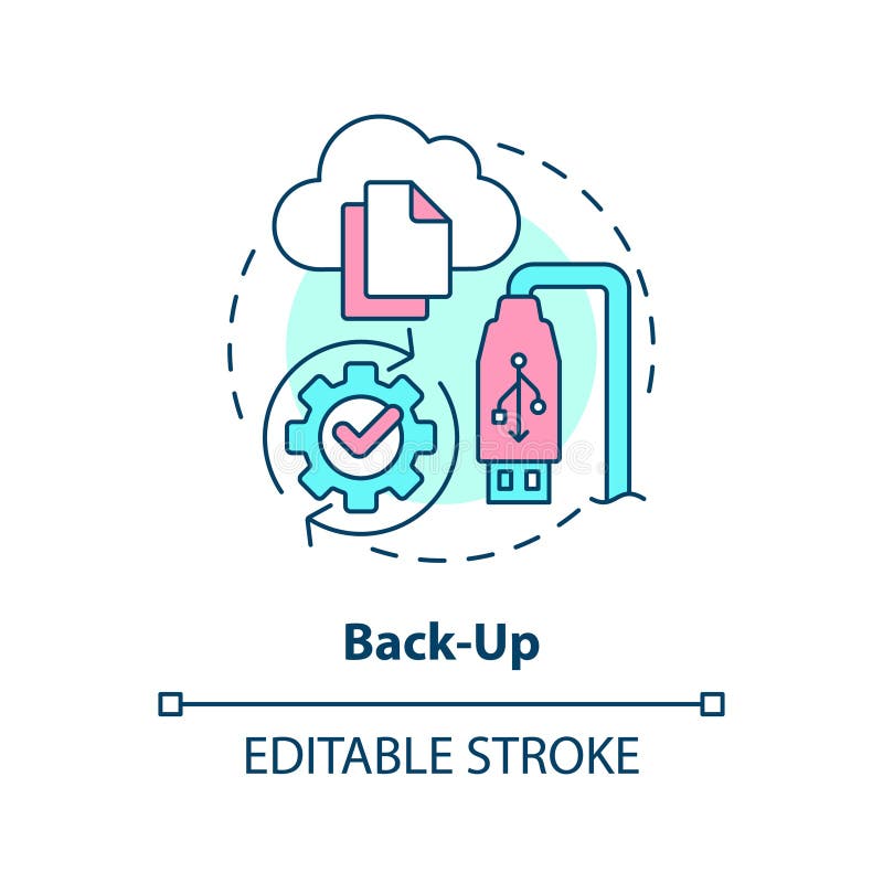 Back-up concept icon stock vector. Illustration of linear - 269926328