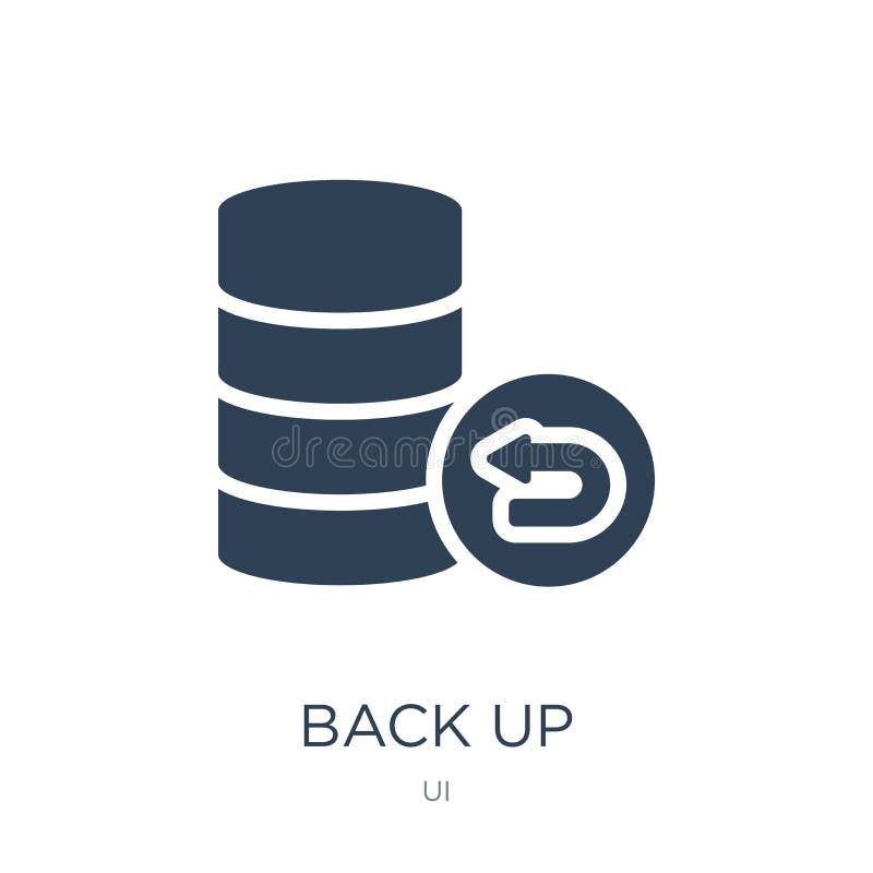 Back Up Icon in Trendy Design Style. Back Up Icon Isolated on White ...