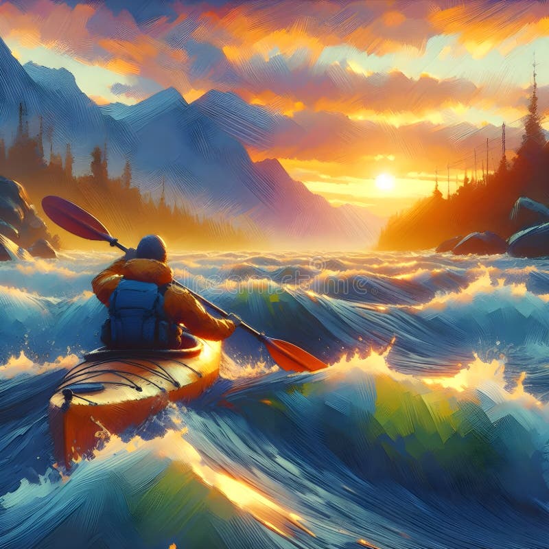 Back View Action Images of a Small Boat on a River Sailing into the ...