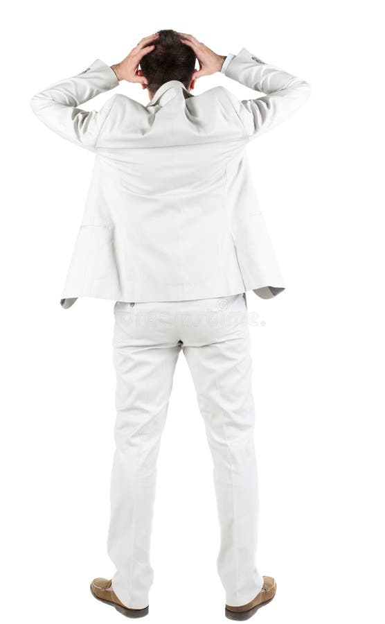 Back View of Angry Businessman. Stock Photo - Image of standing, crash ...