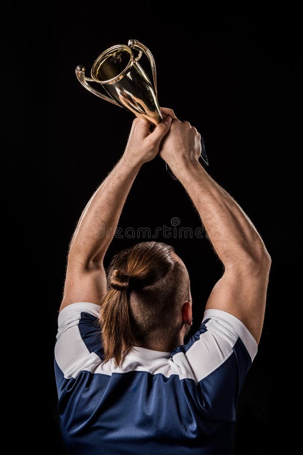 Man holding trophy stock photo. Image of agility, exercises - 84484366