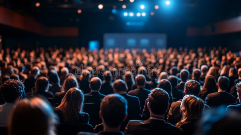 Back View of Audience at a Conference or Event Stock Illustration ...