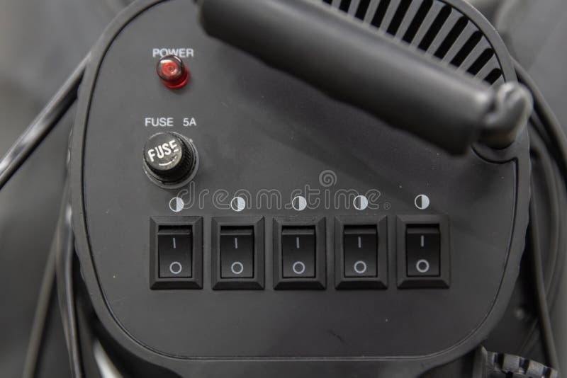 Back View of Black Spotlight or Continuous Light with on-off Switch ...