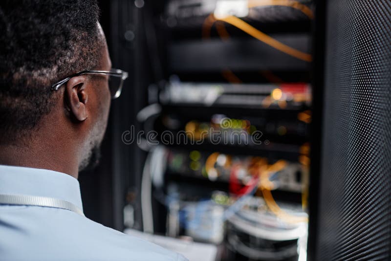 Engineer Working with Computer System in the Lab Stock Photo - Image of ...