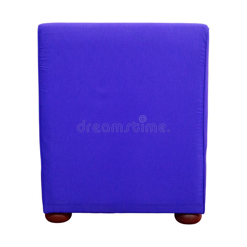 Back View of Blue Fabric Sofa Furniture Isolated on White Stock Photo ...