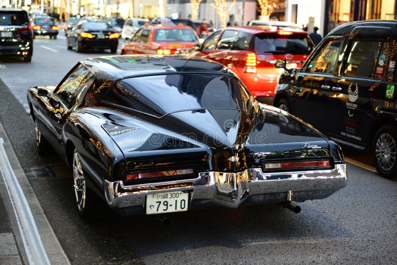 Back View of the Buick Riviera Car in the Streets of Japan Editorial ...