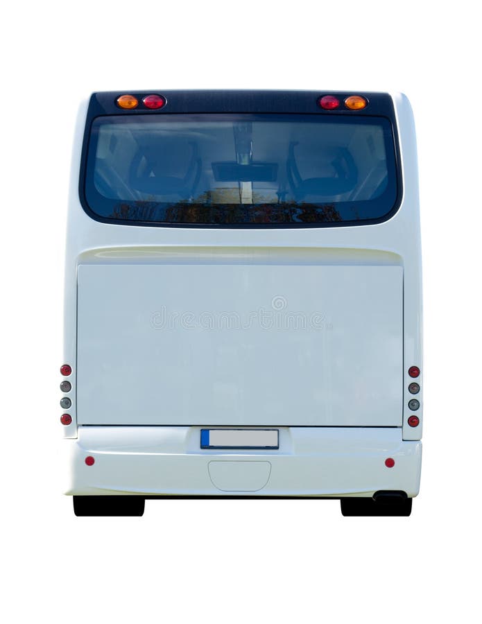 Back View of the Bus stock image. Image of vehicle, white - 21439351