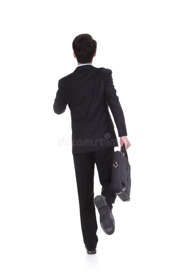 Back View of a Business Man Running Stock Image - Image of businessman ...