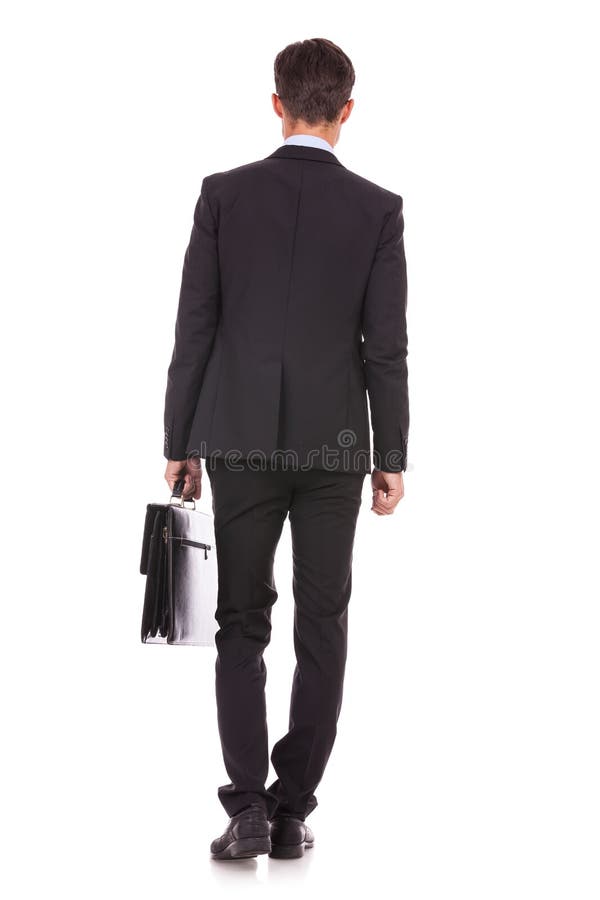 Back View of a Business Man Standing Stock Image - Image of person ...