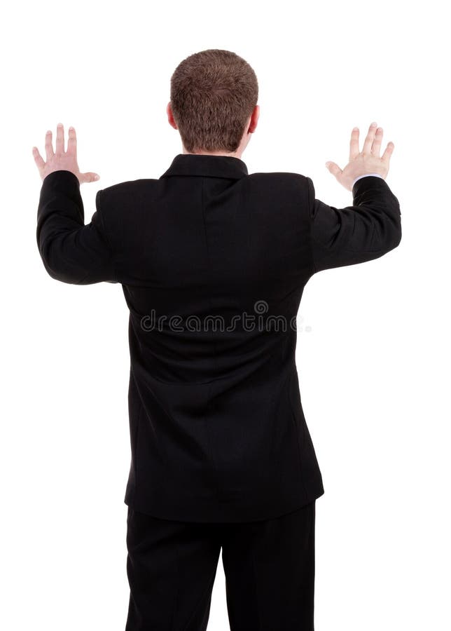 Back view of Businessman stock image. Image of isolated - 24926979