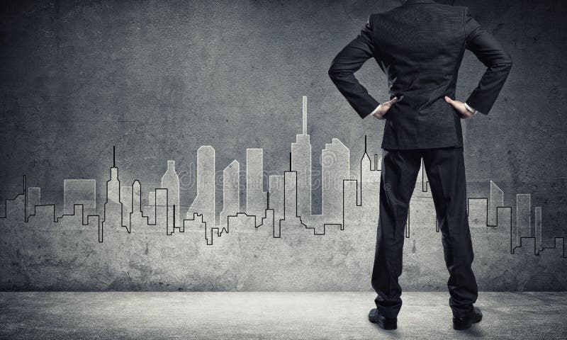 Architectural Design on Wall Stock Image - Image of projection ...