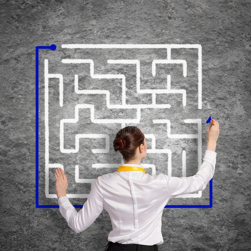 Finding solution stock illustration. Illustration of exit - 193253779