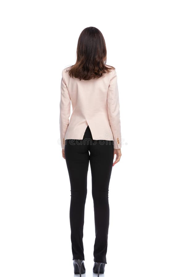 Back View of Businesswoman Standing Stock Image - Image of business ...