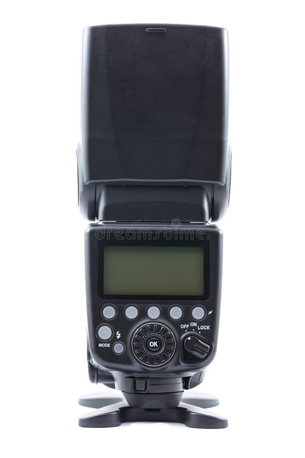 Back View of Camera Flash Speed Isolated Background. Stock Photo ...