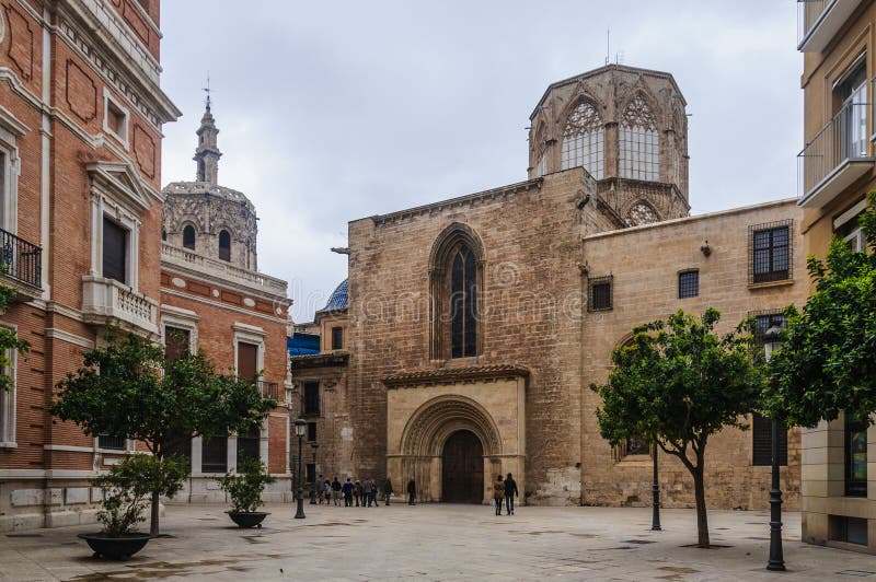 Back View of the Cathedral in Valencia, Spain Editorial Photo - Image ...