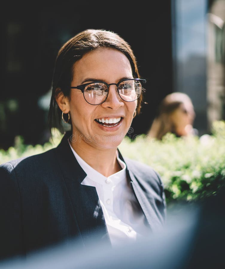 Back View of Young Successful Man and Woman Financiers Standing with ...