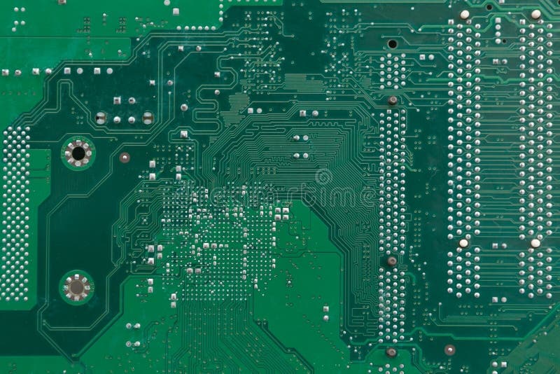 Back View of a Computer Motherboard Chip Stock Photo - Image of binary ...