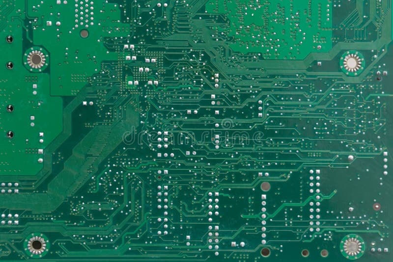 Back View of a Computer Motherboard Chip Stock Image - Image of ...