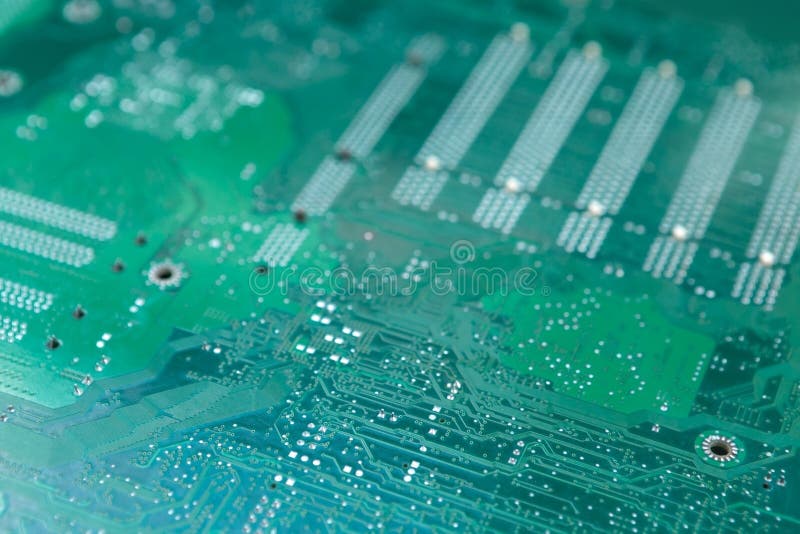 Back View of a Computer Motherboard Chip Stock Image - Image of ...