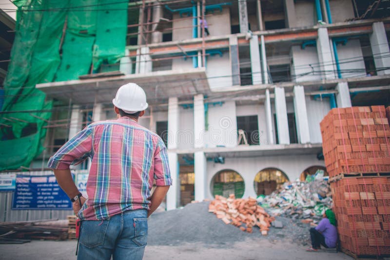 143 Construction Worker Boss Back View Stock Photos - Free & Royalty ...