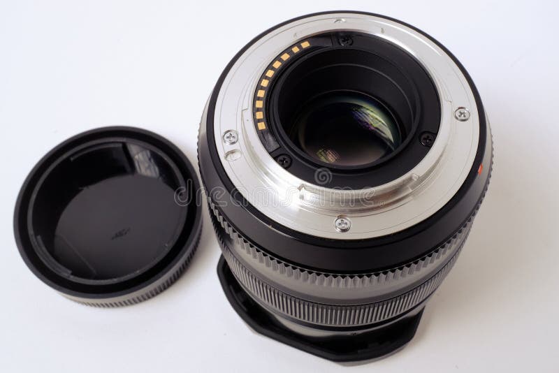 Back View of Digital Camera Lenses Showing Electrical Pin Stock Photo ...