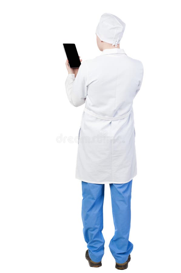 Back View of Doctor in Robe Stock Image - Image of doctor, adult: 77013525