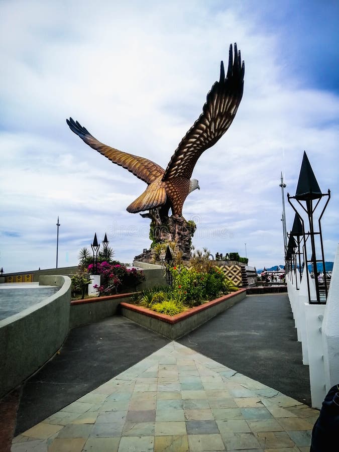 The Back View of Eagle Statue at Dataran Lang. it is the Symbol of ...