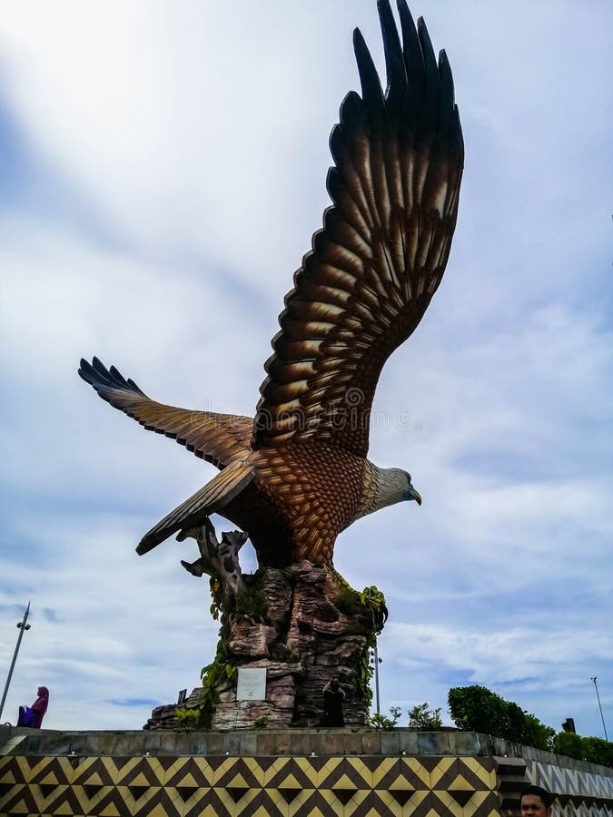 The Back View of Eagle Statue at Dataran Lang. it is the Symbol of ...