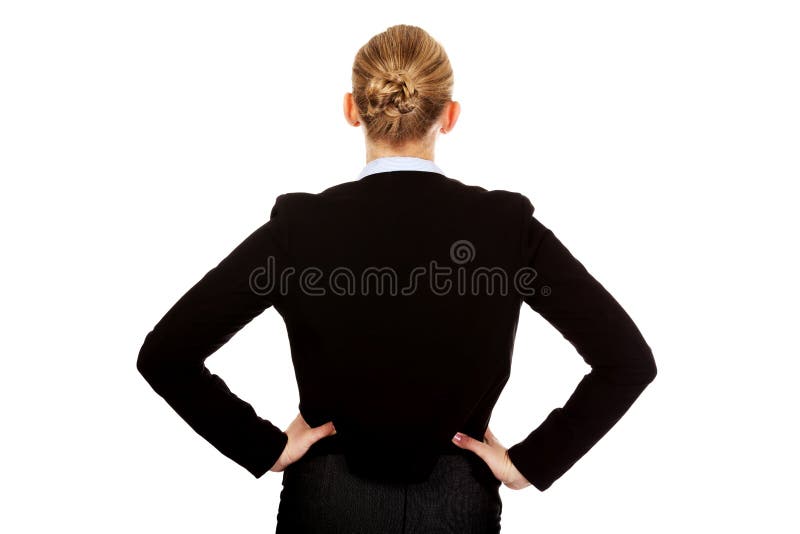 Back View of Elegant Businsess Woman Stock Photo - Image of elegant ...