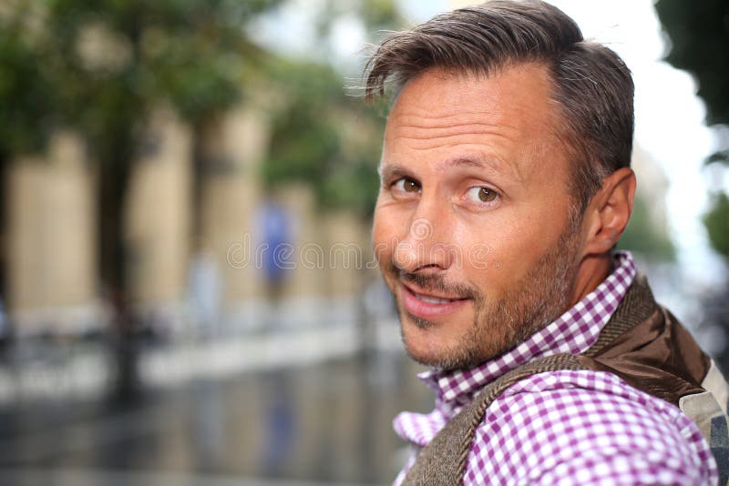 Back View of Elegant Man in Street Stock Image - Image of outdoors ...