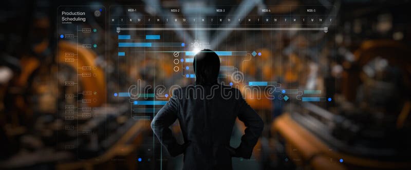 Engineer Manager Working with Ai Computer Virtual on the Robotics ...