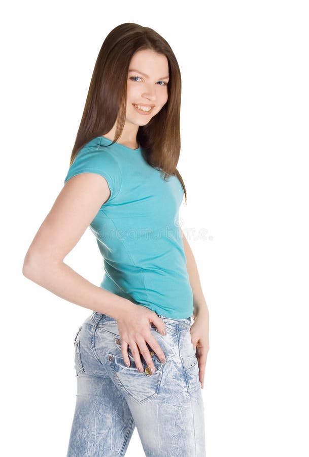 Back View of Female Over White Stock Photo - Image of femininity, human ...