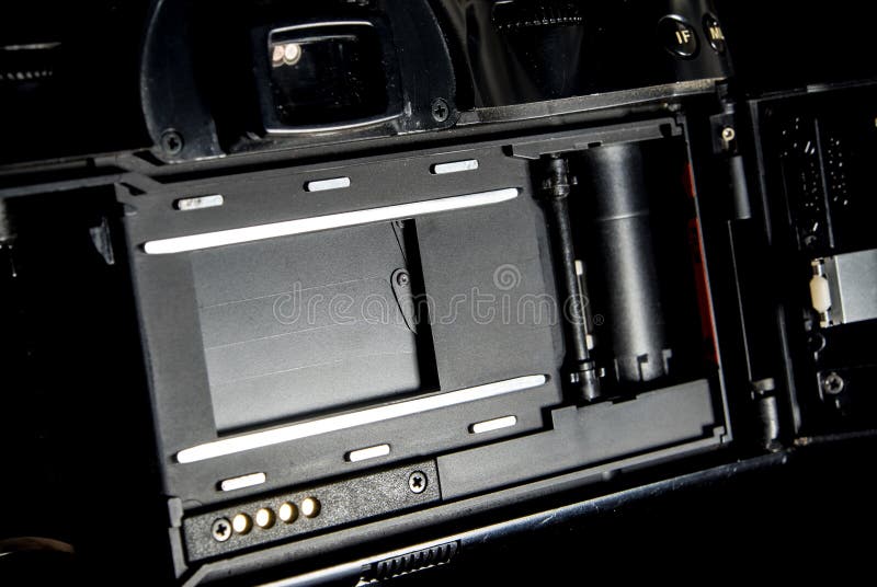 SLR Camera Body Opened Back Lid To Film Position Stock Image - Image of ...