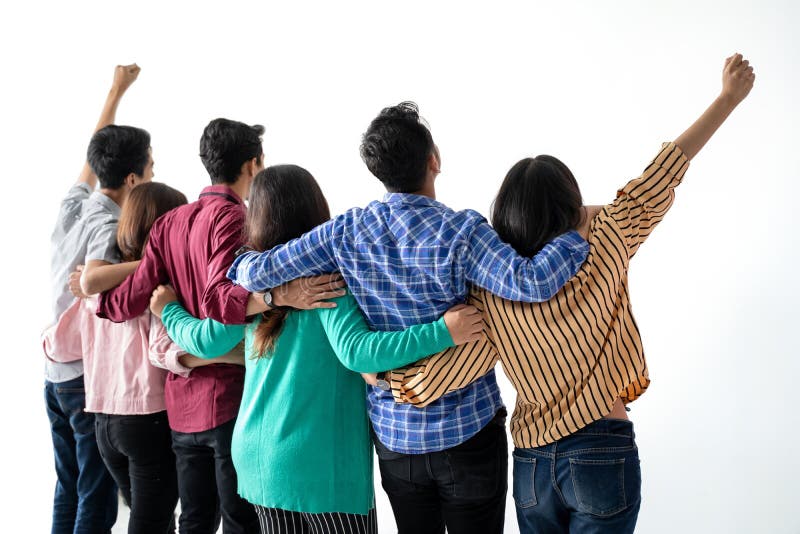 Back View Of Two Friends Walking Together Stock Photo - Image of female ...