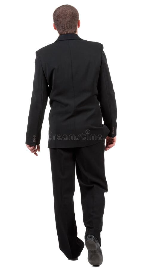 Back View of Going Business Man. Stock Image - Image of looking ...