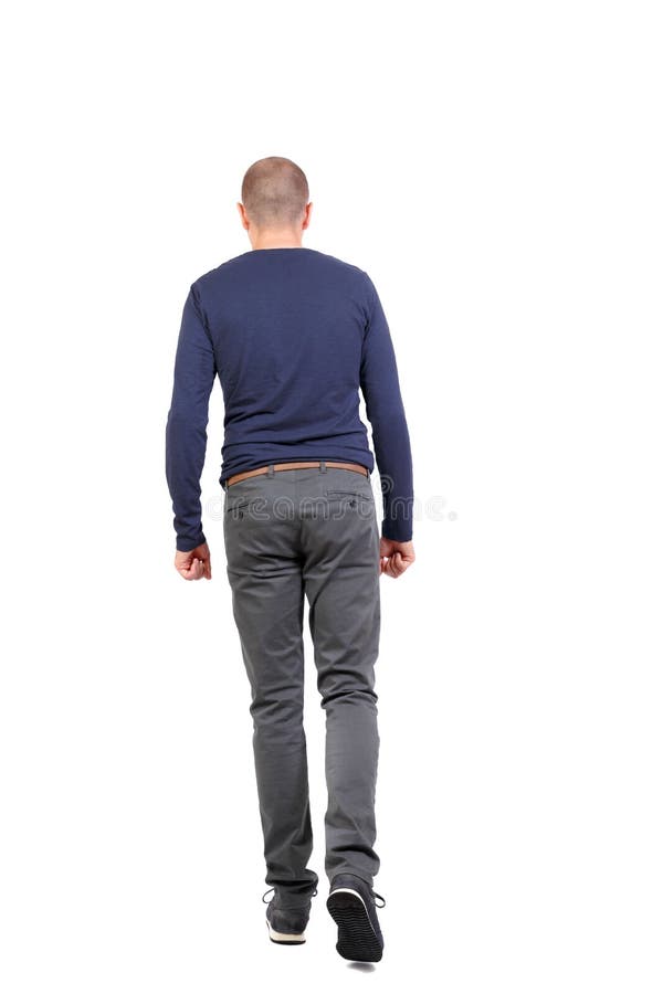 Back View of Going Handsome Man. Walking Young Guy Stock Photo - Image ...