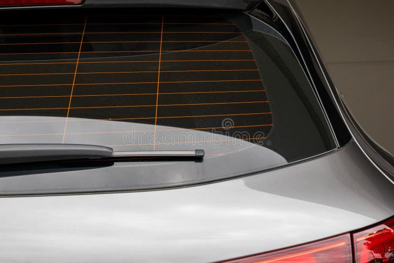Back View of Car Window for Sticker Mockup Stock Photo - Image of road ...