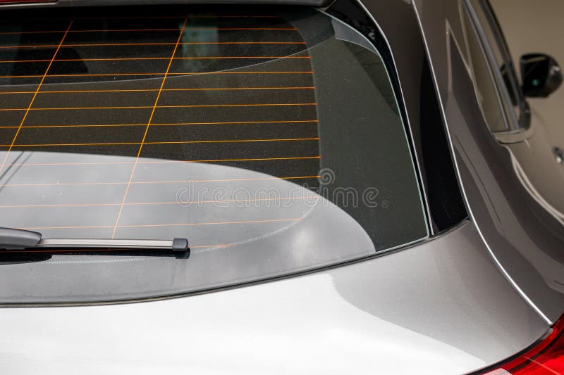 Back View of Car Window for Sticker Mockup Stock Image - Image of ...