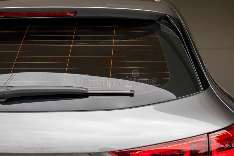 Back View of Car Window for Sticker Mockup Stock Image - Image of city ...