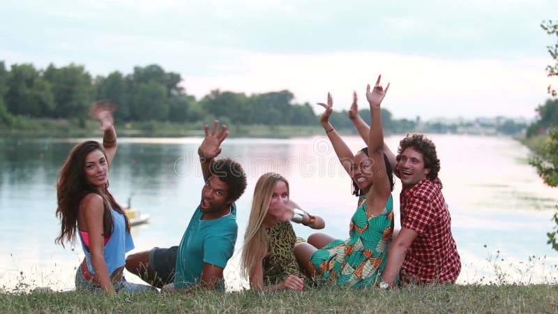 Back View of Handsome Black Men Driving His Friends in Convertible ...