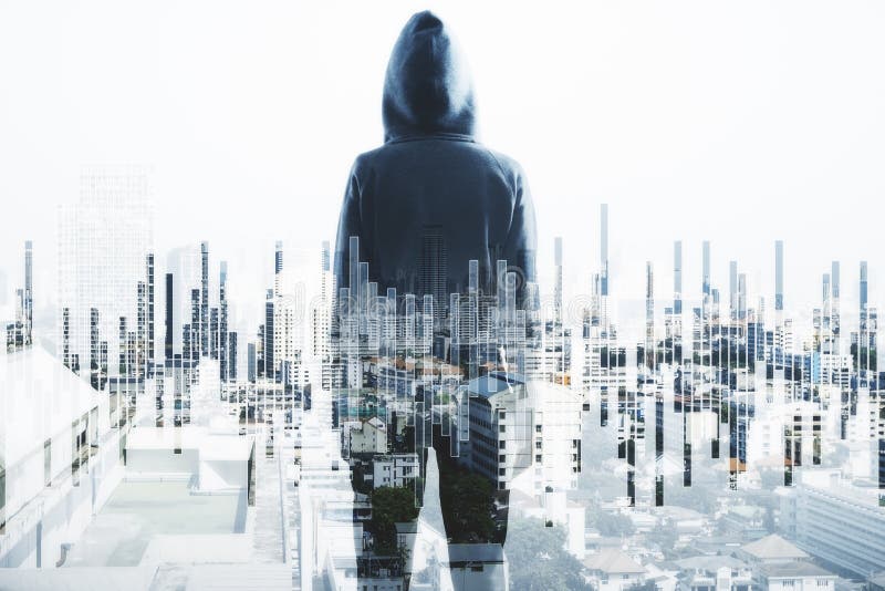 Hacker Back Standing White Background Stock Photos - Free & Royalty ...