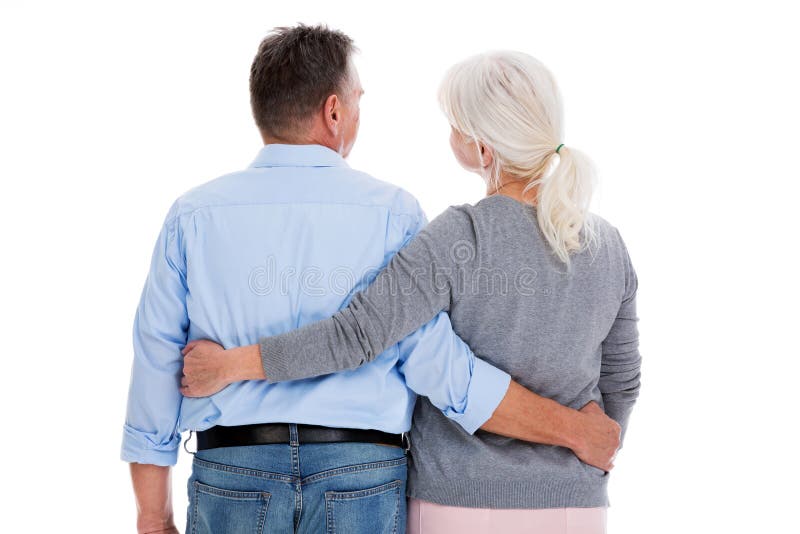 Back View of Happy Senior Couple Stock Image - Image of aging, seniors ...