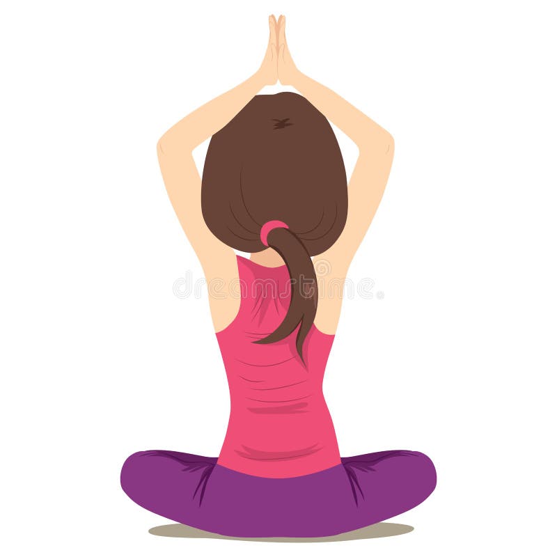 Woman Meditation Back View Stock Illustrations – 314 Woman Meditation ...