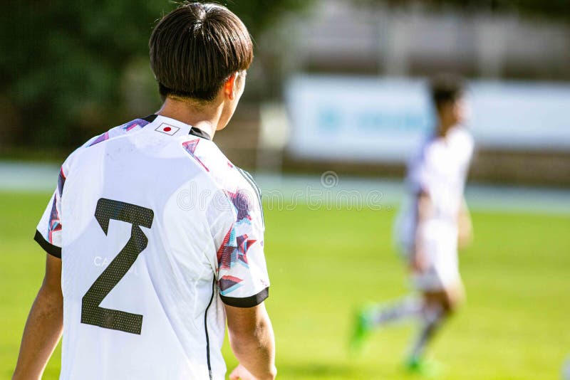 Back View of the Japanese Football Team Player Stock Photo - Image of ...
