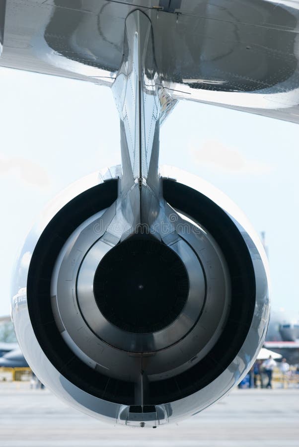 Back view of a jet engine stock image. Image of gray - 13157715