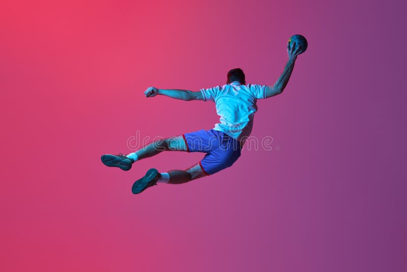 Back view. in a jump stock image. Image of jumping, sport - 268498725