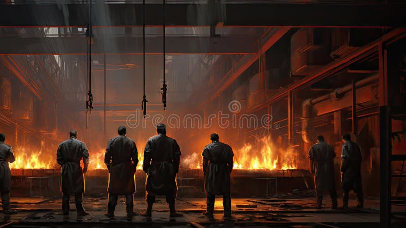 Back view of male workers stock footage. Video of equipment - 315420906